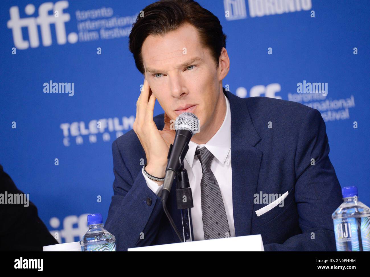Actor Benedict Cumberbatch participates in the press conference for ...