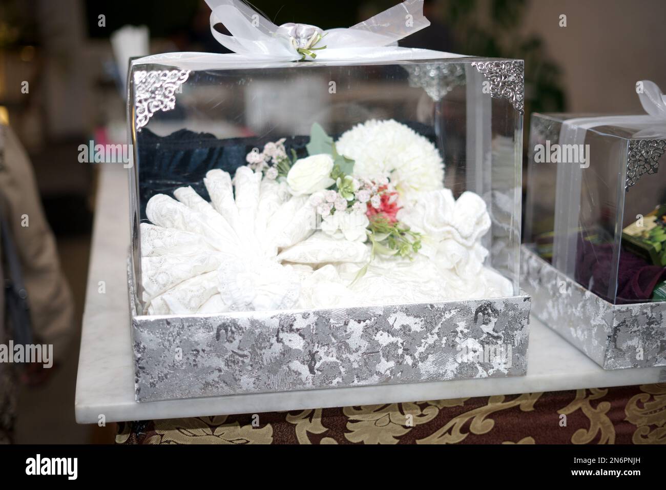 Wedding gift on a table for traditional wedding ceremony Stock Photo ...