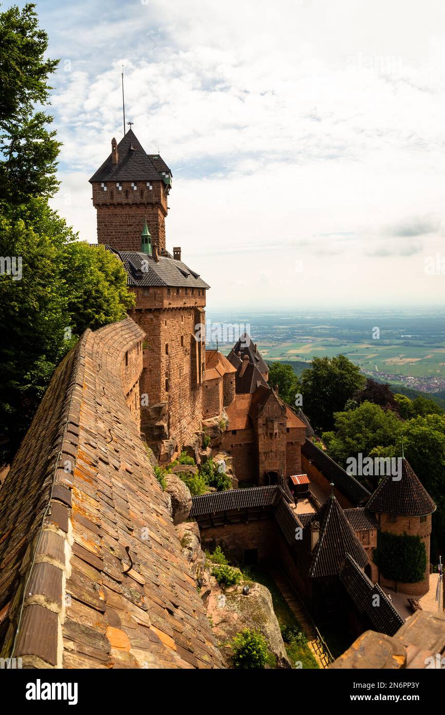 Exterior View and detail of the magnificent Chateau du Haut ...