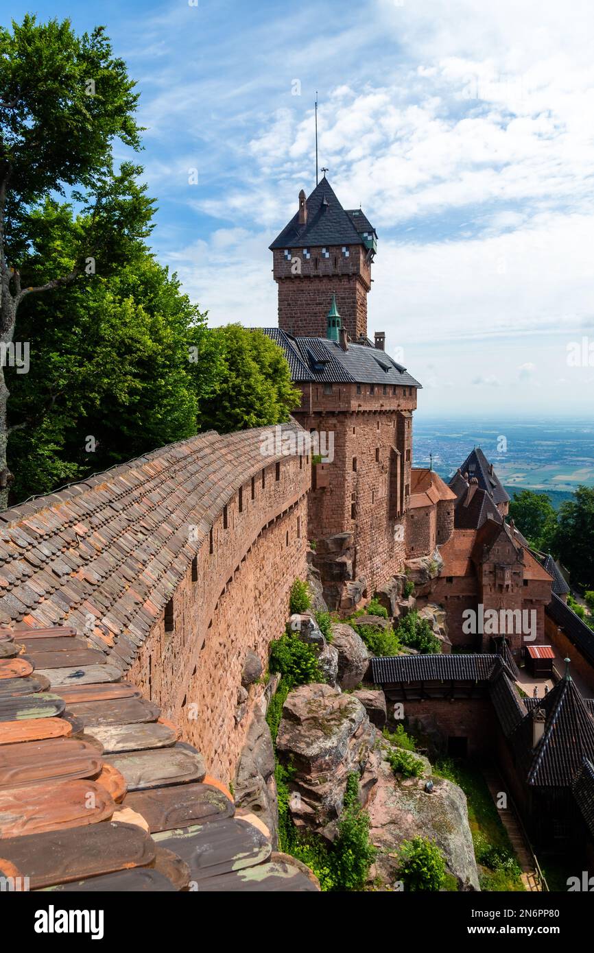 Exterior View and detail of the magnificent Chateau du Haut ...