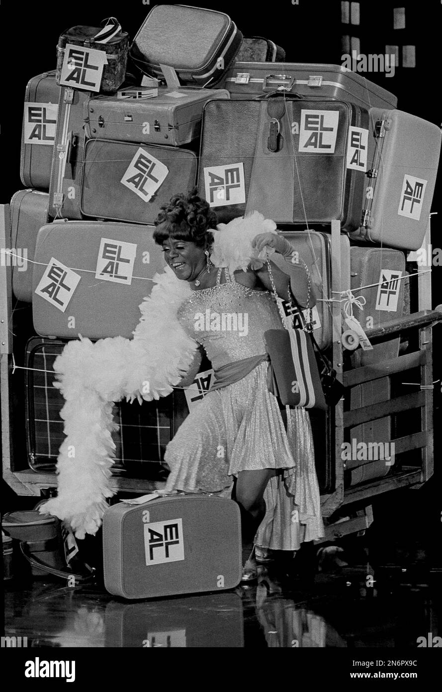 Flip Wilson, in character as Geraldine Jones, performs a comedy routine ...