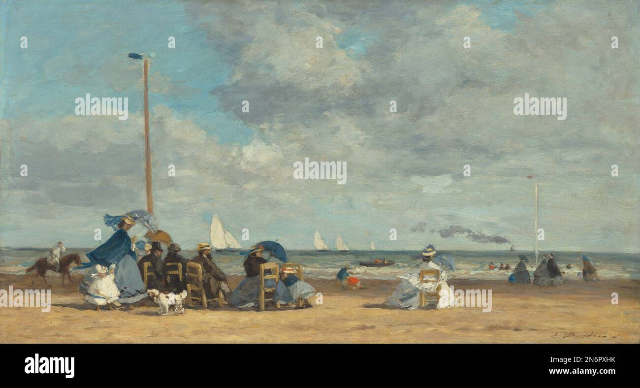 Eugène Boudin Beach Scene at Trouville 1863 Stock Photo - Alamy