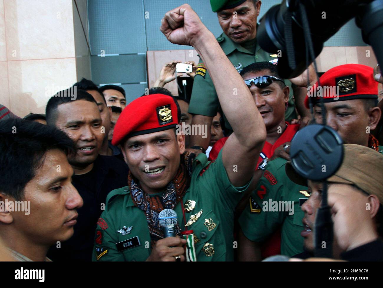 Indonesian special forces soldier Second Sgt. Tigor Ucok Simbolon ...