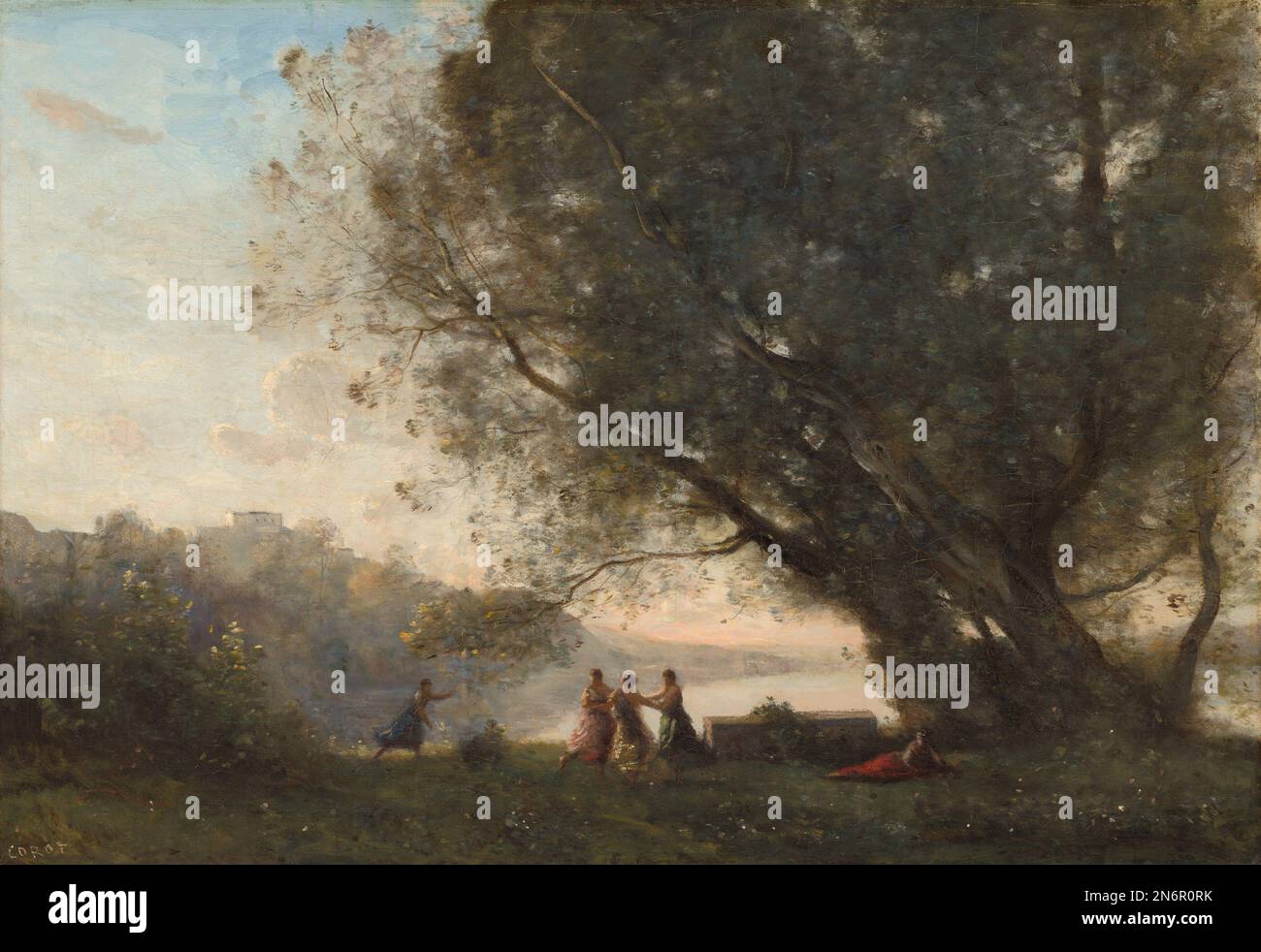 Jean-Baptiste-Camille Corot Dance under the Trees at the Edge of the ...