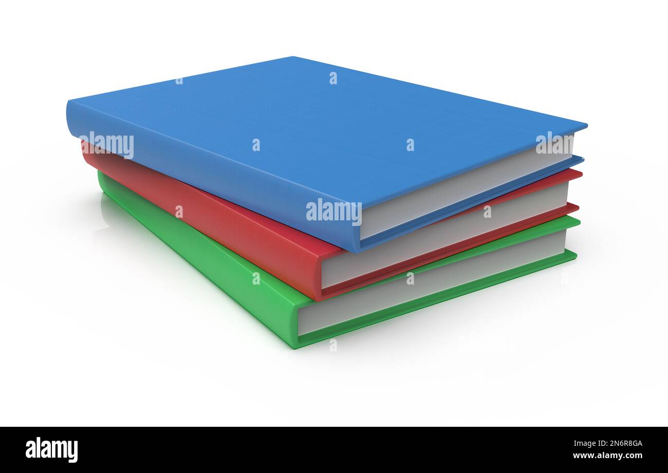 Book made in 3D used for mockup with shadow and reflection on white ...