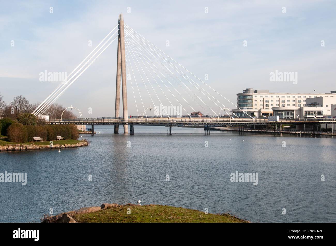 Around the UK - Marine Way, Road Suspension Bridge, Southport ...