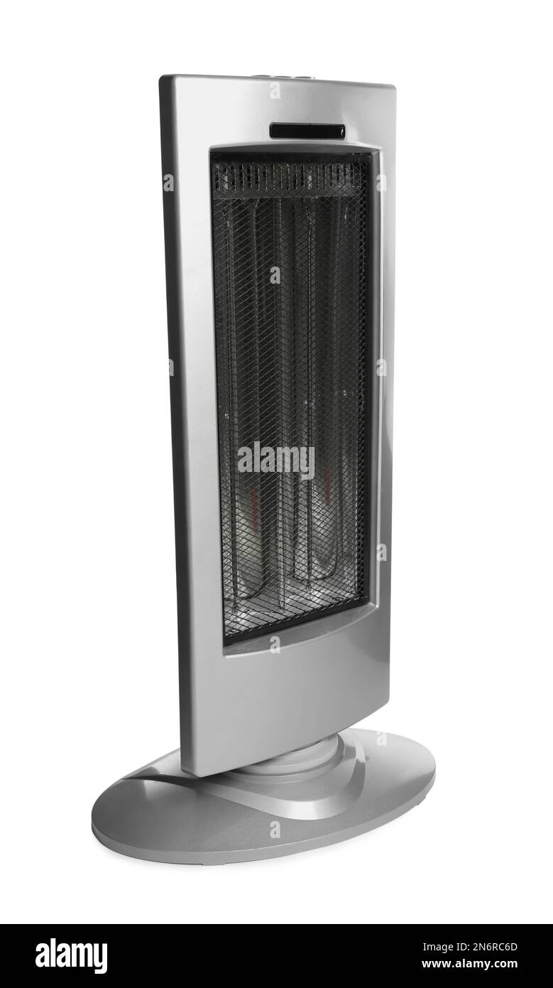 New modern electric heater isolated on white Stock Photo - Alamy