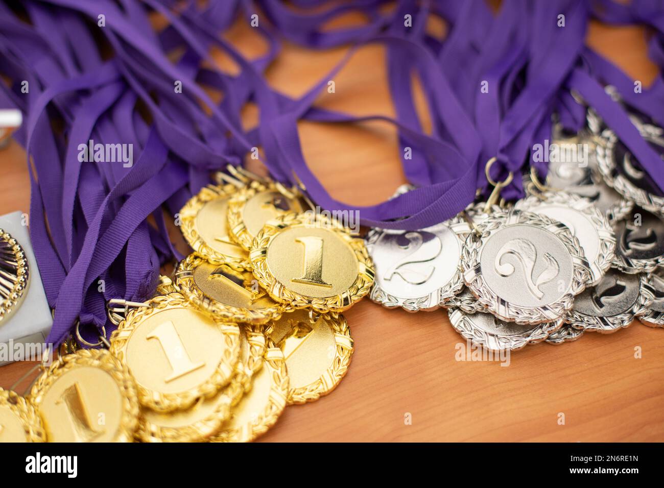 Medals for winners. Badge of distinction for sporting achievements ...