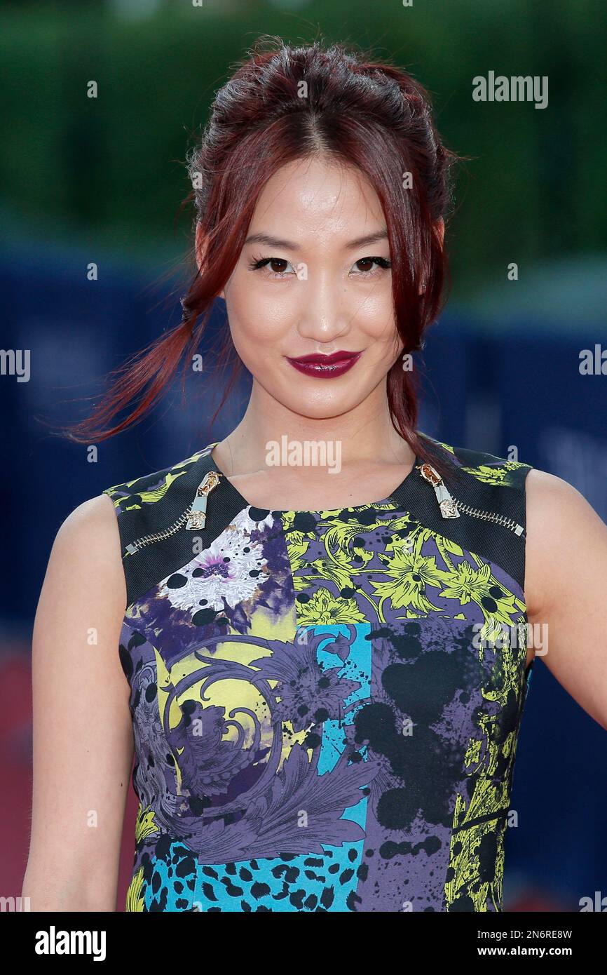 Alice Kim, the wife of actor Nicolas Cage, arrives for the screening of ...