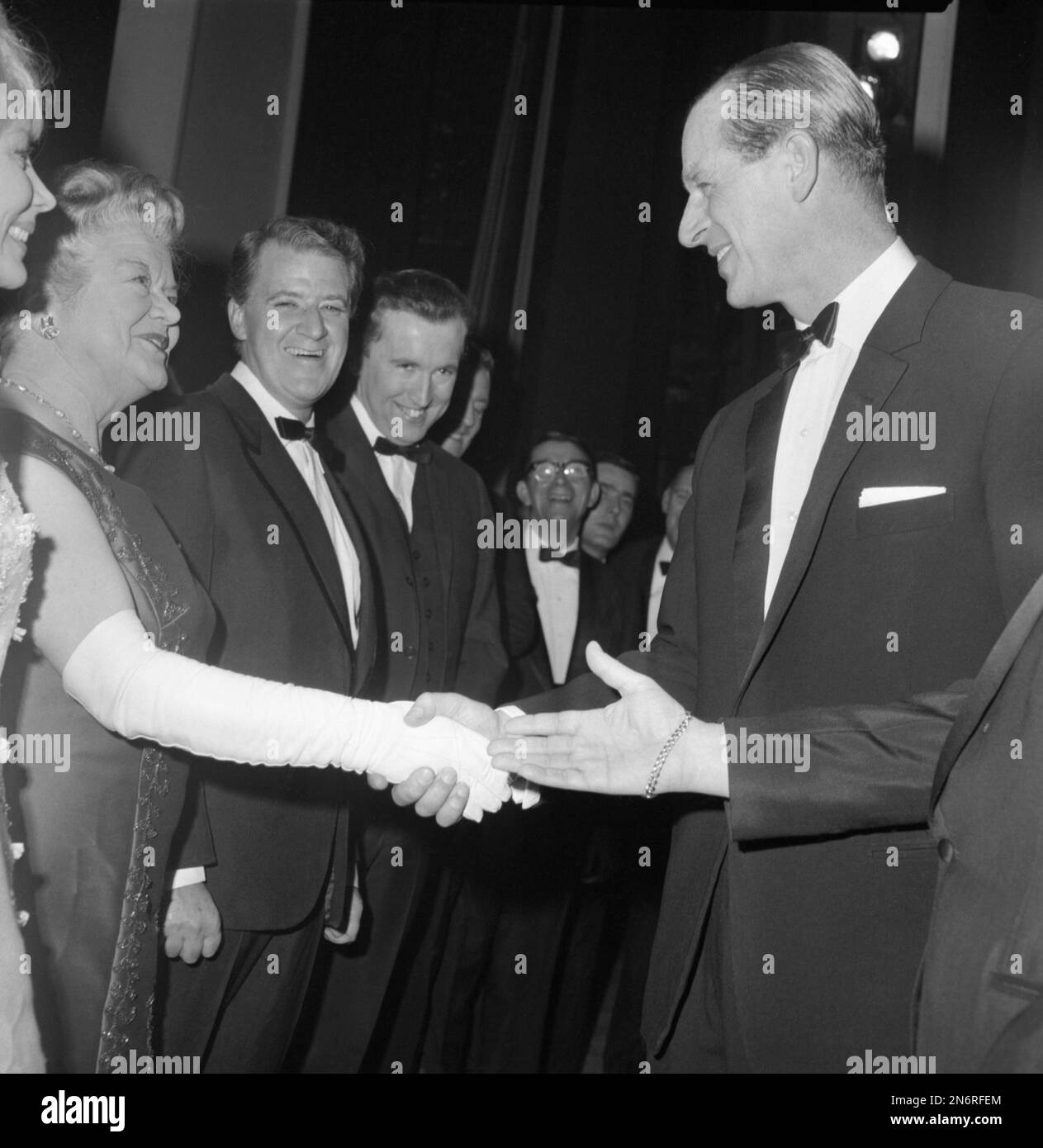 Watched by television personalities Bernard Braden and David Frost ...