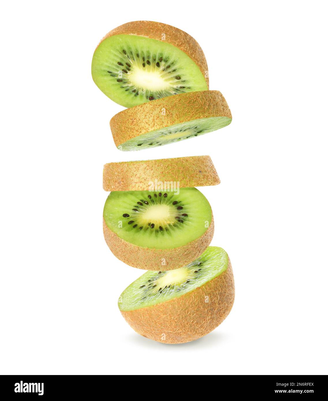 Cut ripe kiwi fruit Cut Out Stock Images & Pictures - Alamy
