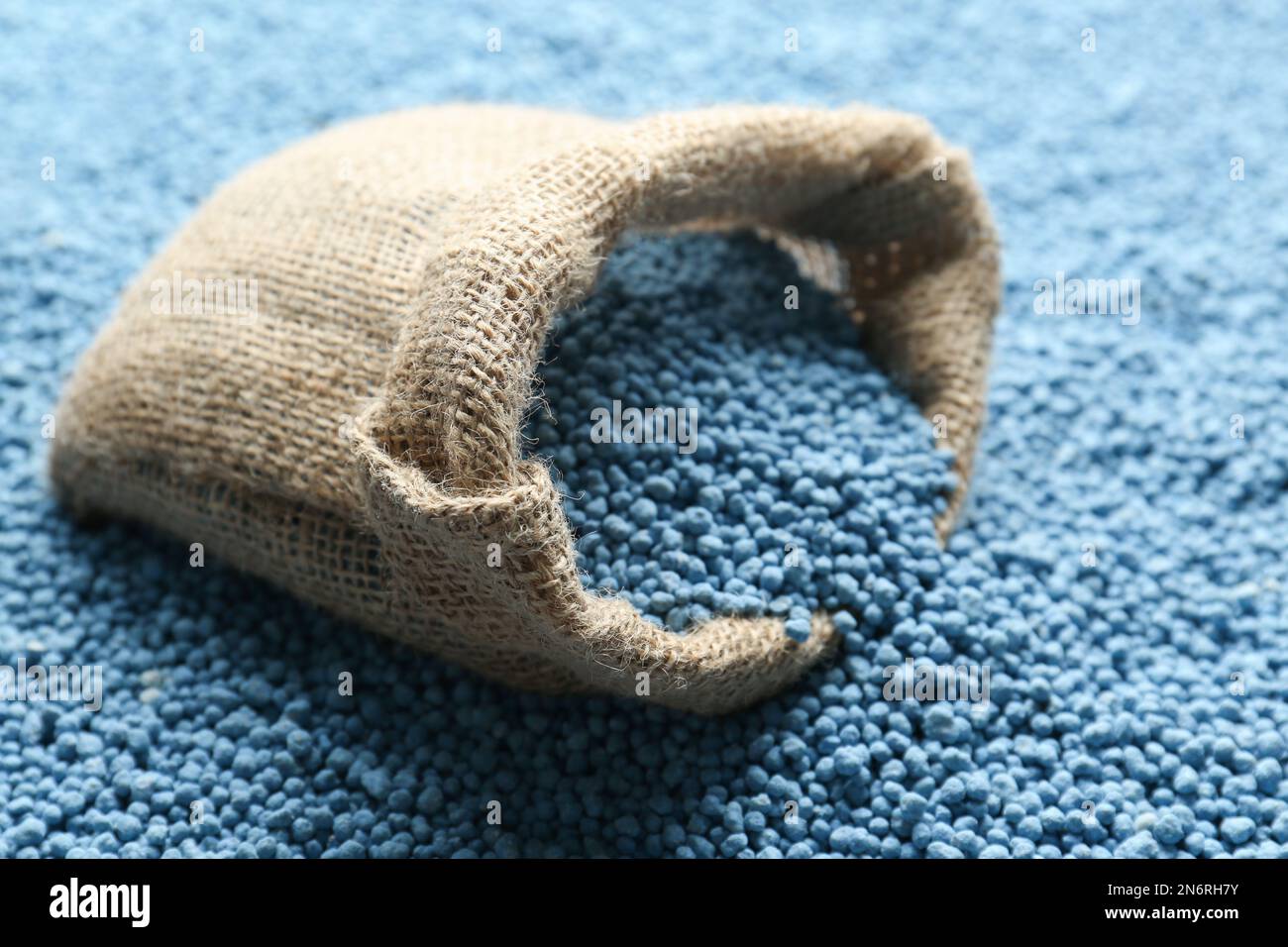 Sack bag and granular mineral fertilizer, closeup Stock Photo - Alamy