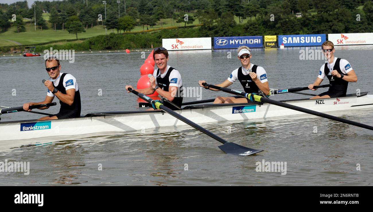 Winners for silver medal Curtis Rapley, Peter Taylor, James Lassche and ...