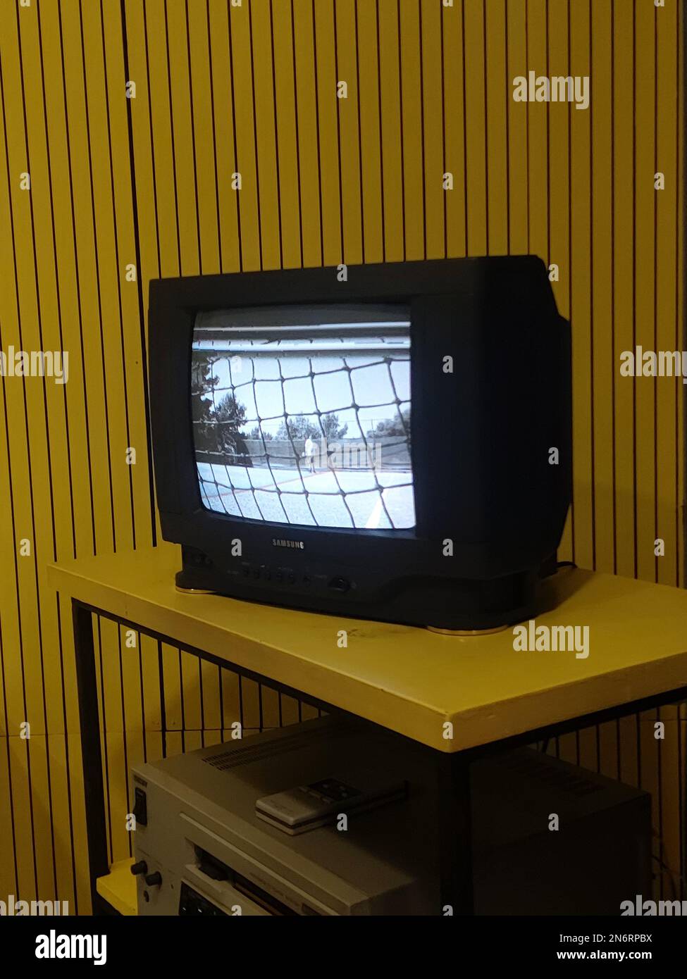 An old record television player from a local radio and tv station Stock ...