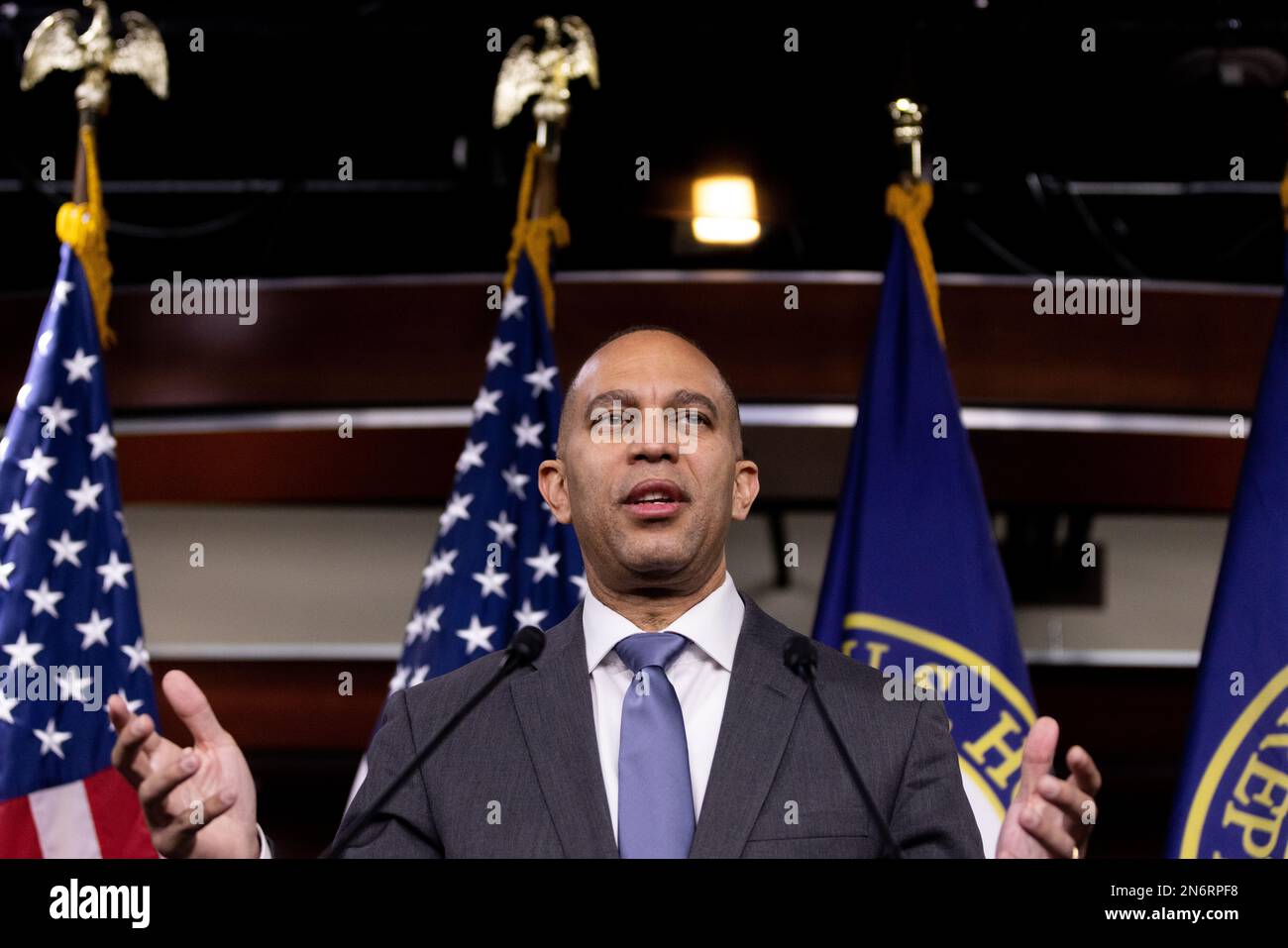United States House Minority Leader Hakeem Jeffries (Democrat of New ...