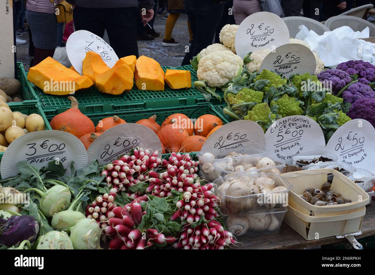 Vegetables at a French market Stock Photo - Alamy