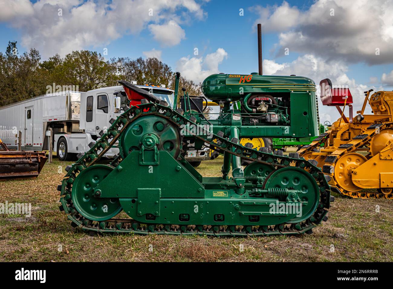 Fort Meade, FL - February 22, 2022: Low perspective side view of a 1948 ...