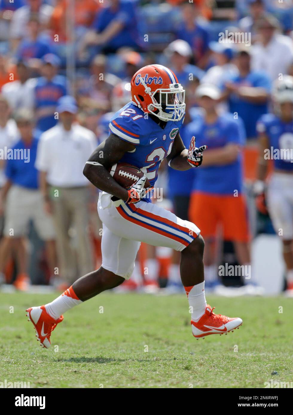 Florida running back Kelvin Taylor gains yardage against Toledo the ...
