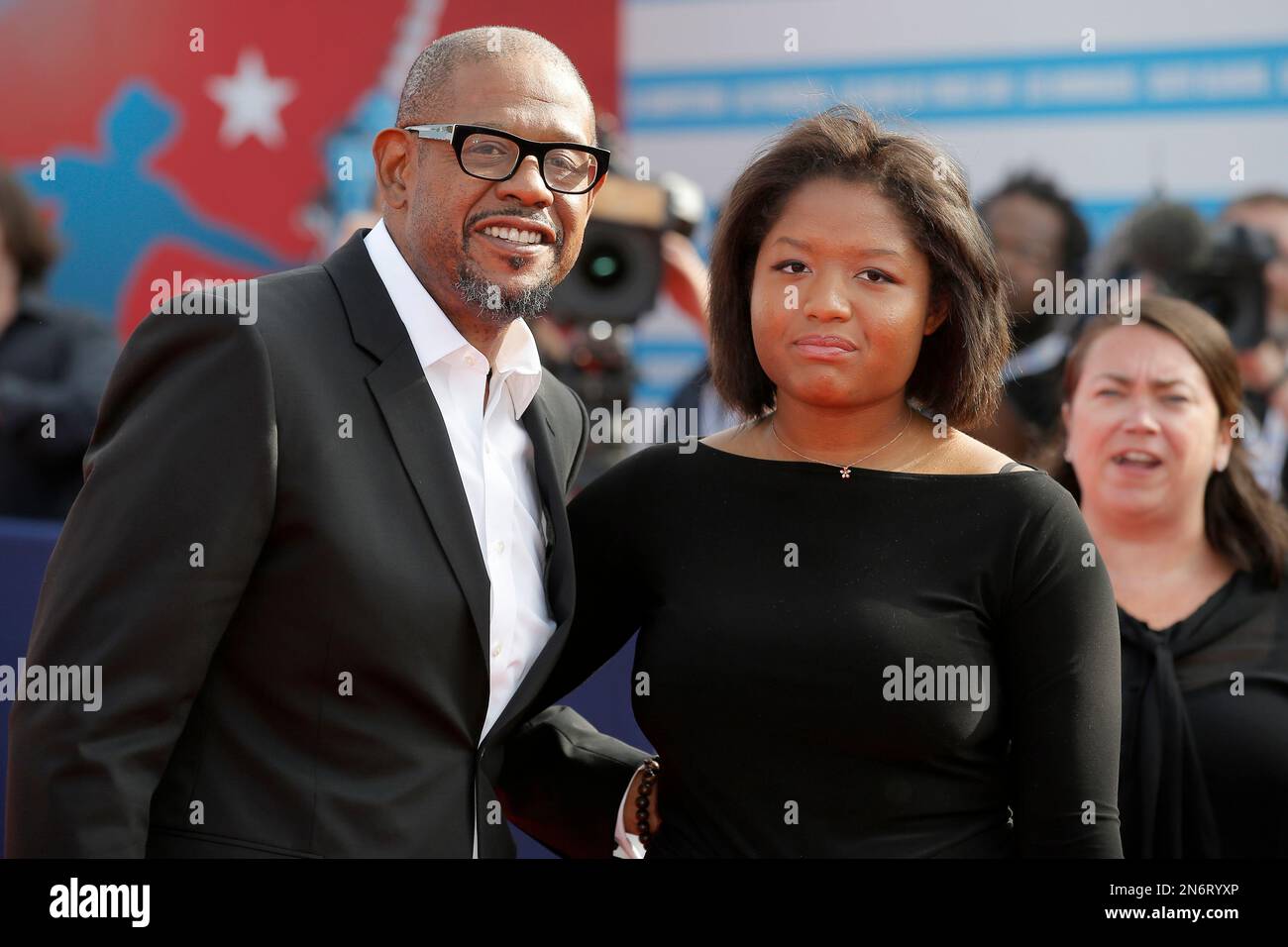 Actor Forest Whitaker, left, and his daughter Sonnet arrive for the ...