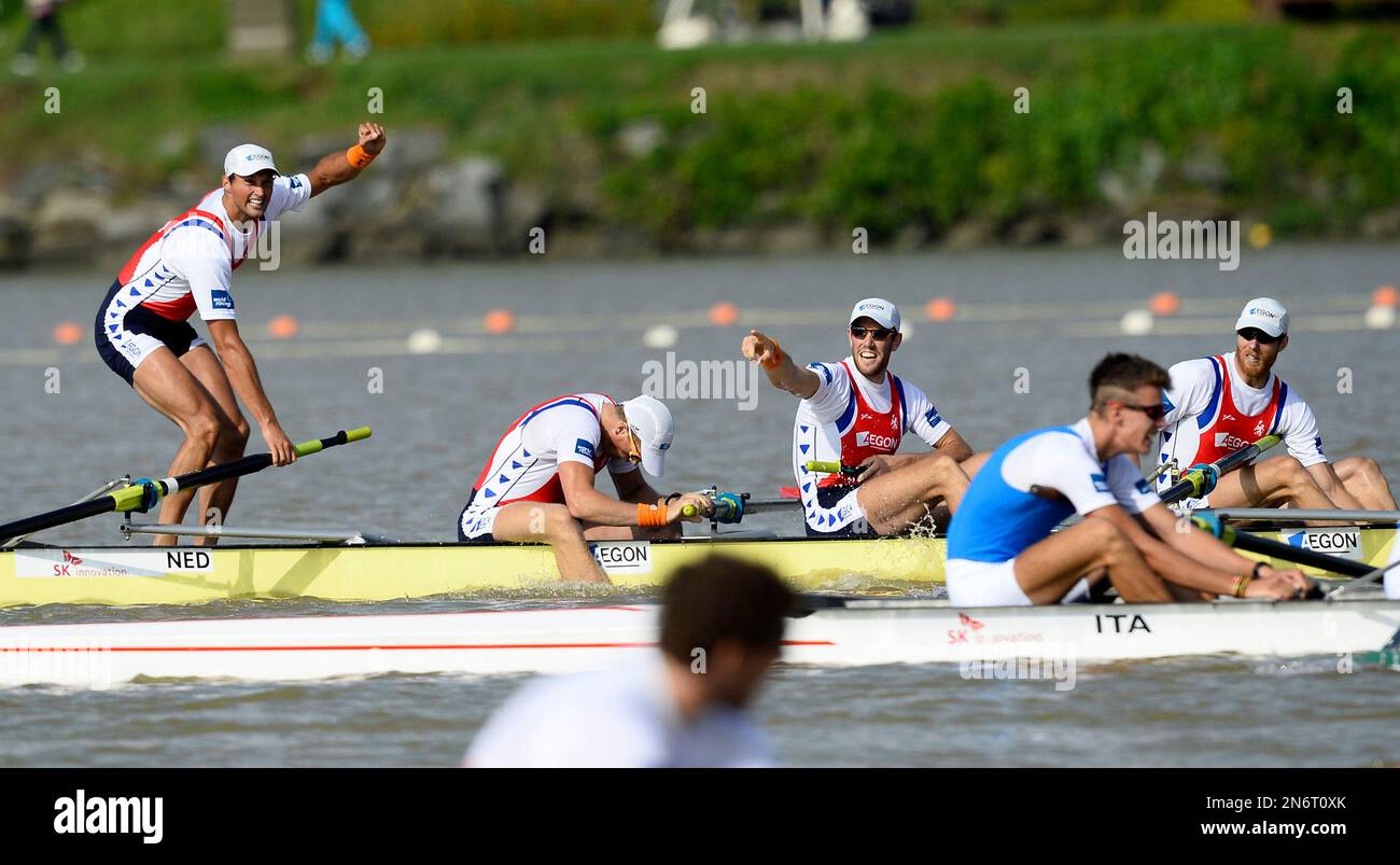 Winners Boaz Meylink, Kaj Hendriks, Mechiel Versluis and Robert Luecken ...