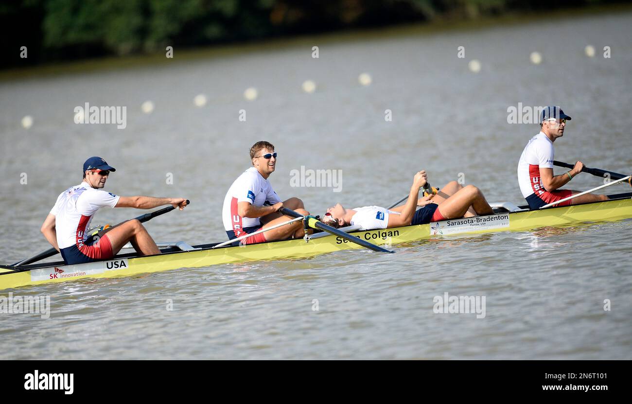 Winners for bronze medal Grant James, Seth Weil, Henrik Rummel and ...