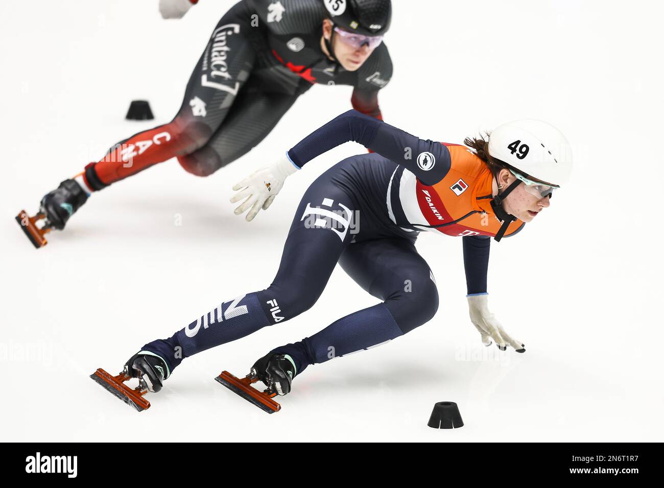 DORDRECHT - 10/02/2023, Selma Poutsma (NED) in action on the 2000 meter ...