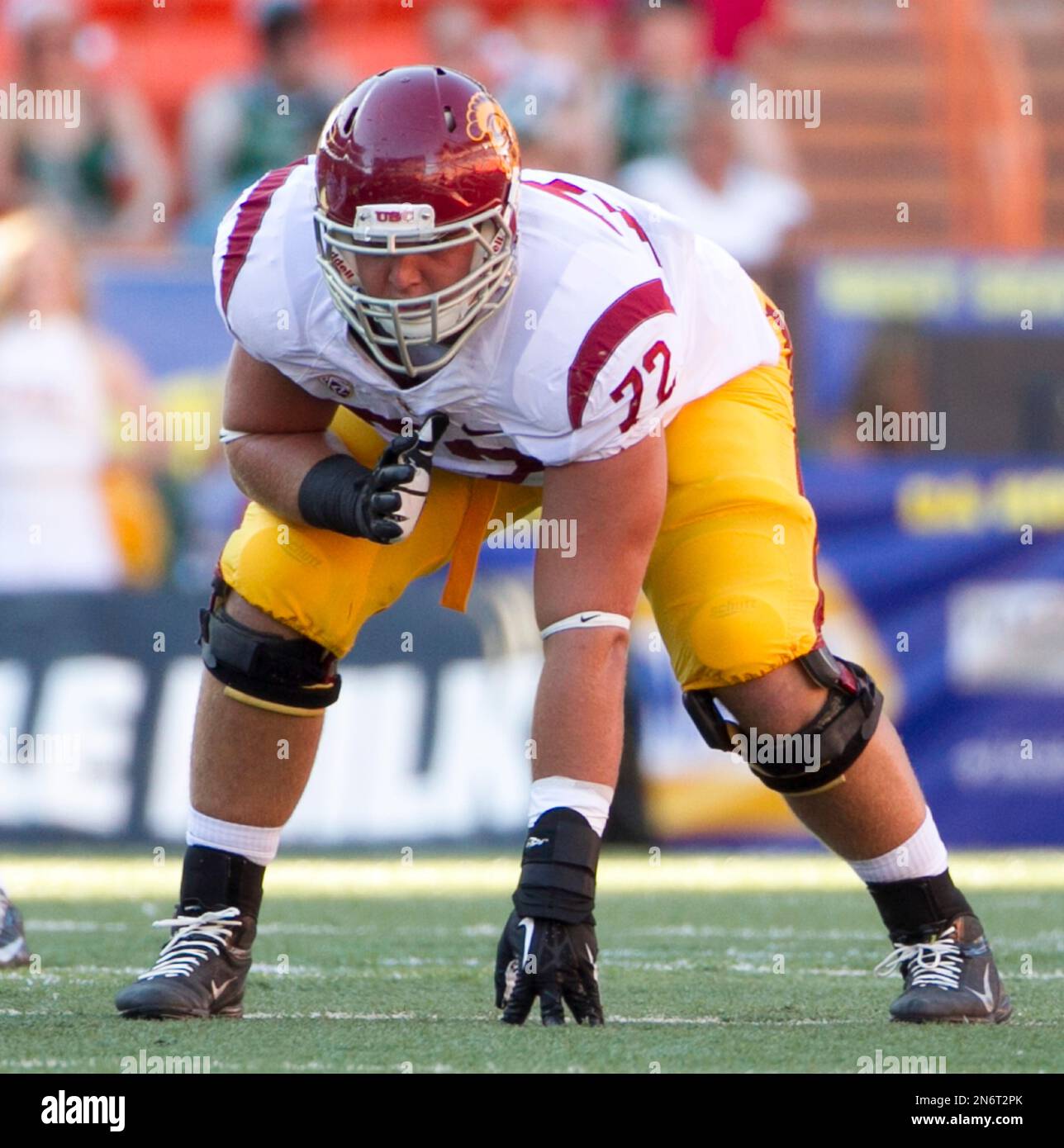 Southern California offensive tackle Chad Wheeler (72) takes his ...