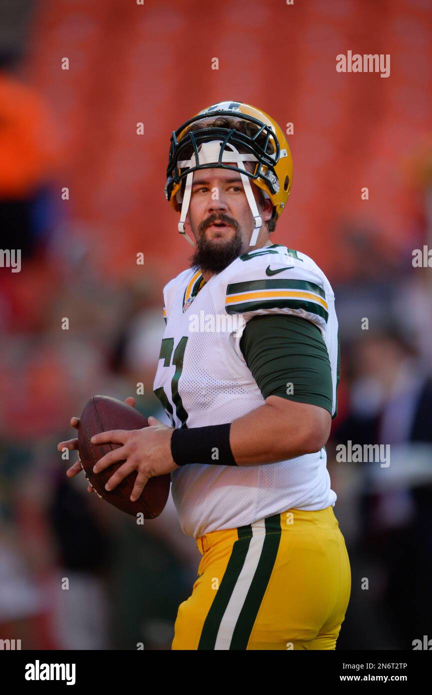 Green Bay Packers long snapper Brett Goode (61) during warm-ups for ...