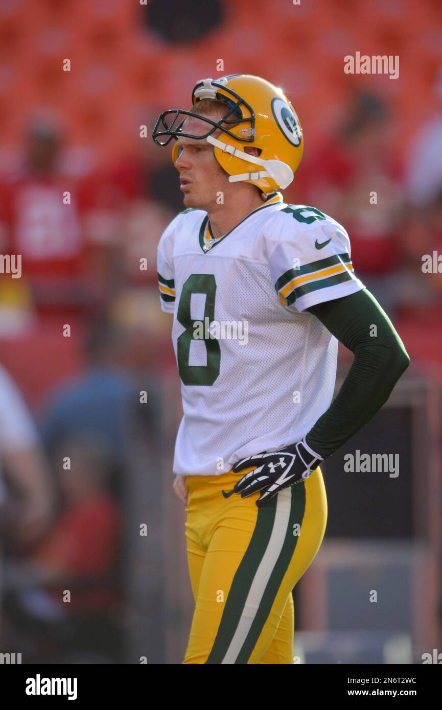 Green Bay Packers punter Tim Masthay (8) during warm-ups for their NFL ...