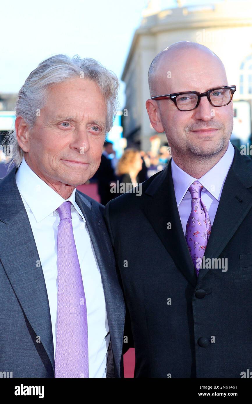 Actor Michael Douglas, left, and director Steven Soderbergh arrive for ...