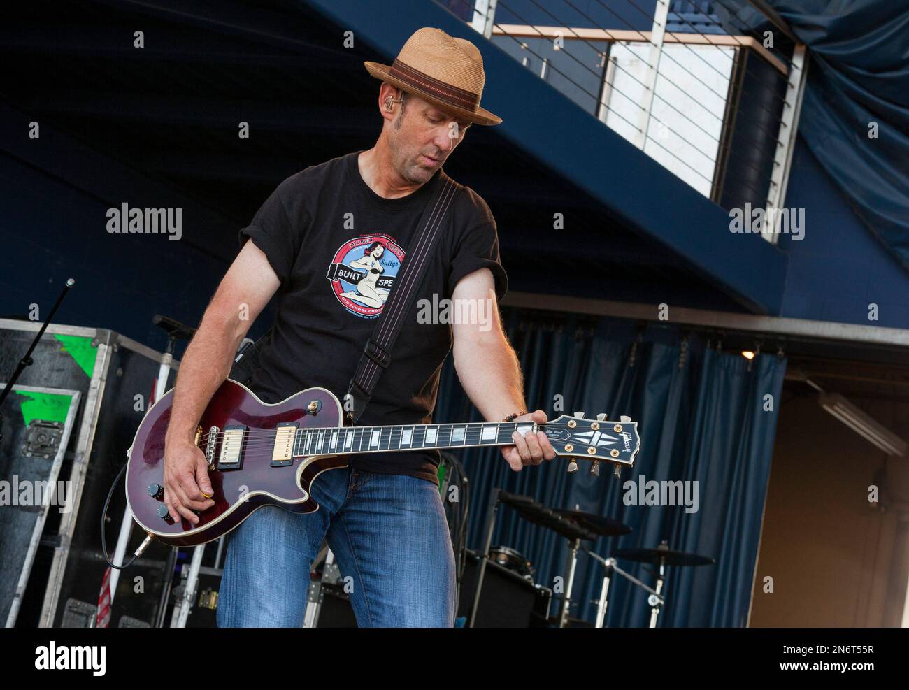 John Thomas Griffith of Cowboy Mouth performs at the Harley-Davidson ...