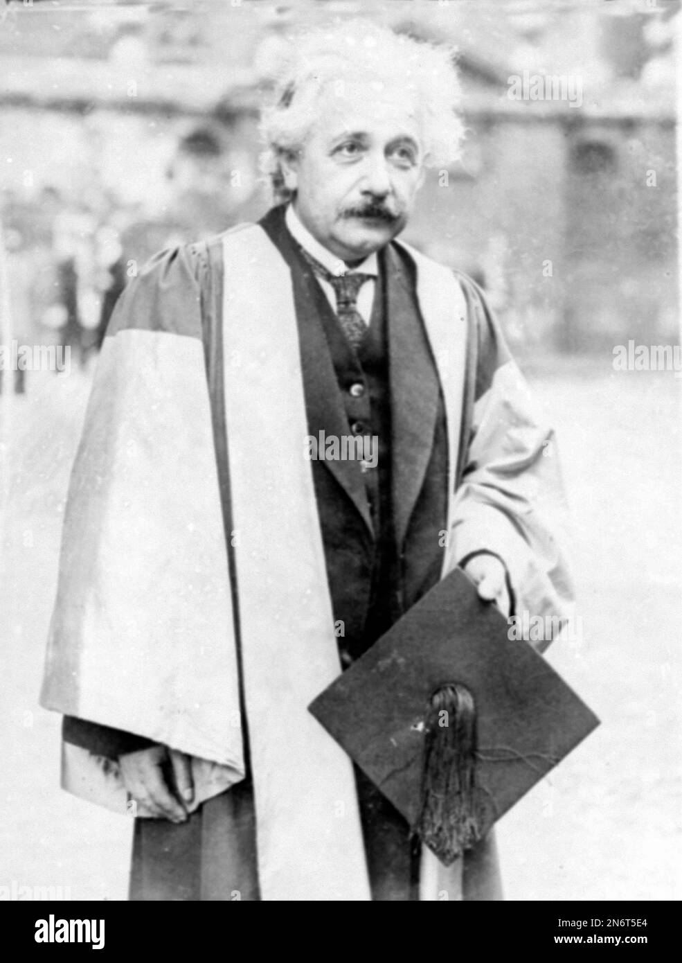 Professor Albert Einstein is shown after he received the honorary ...