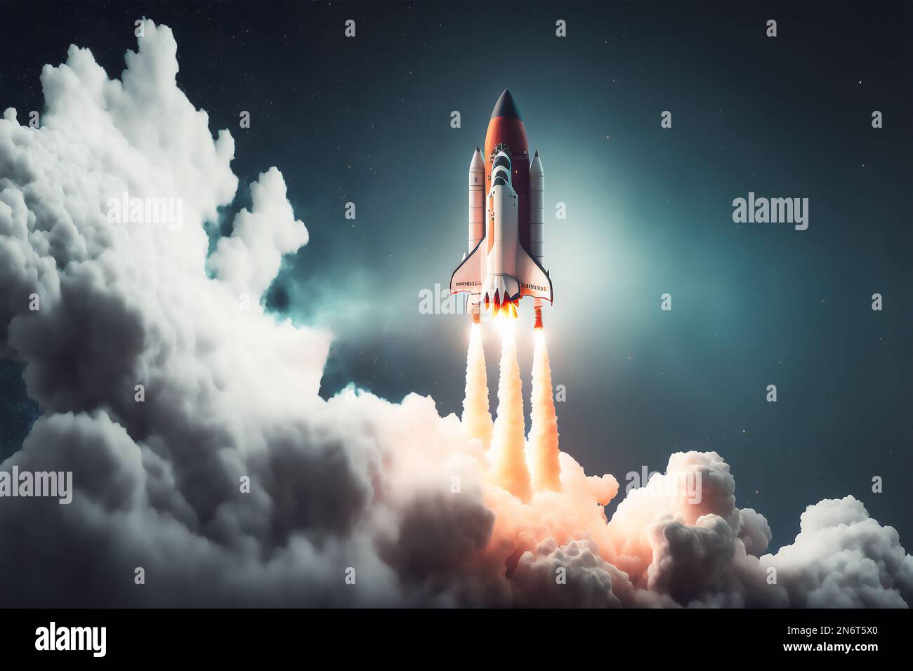 Space rocket smoke fire hi-res stock photography and images - Alamy