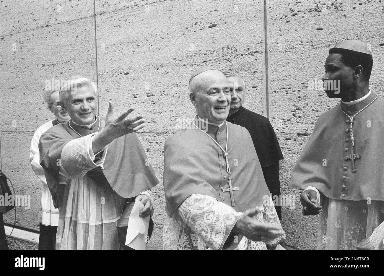 Cardinal Joseph Ratzinger of Munich and Cardinal Giovanni Benelli of ...