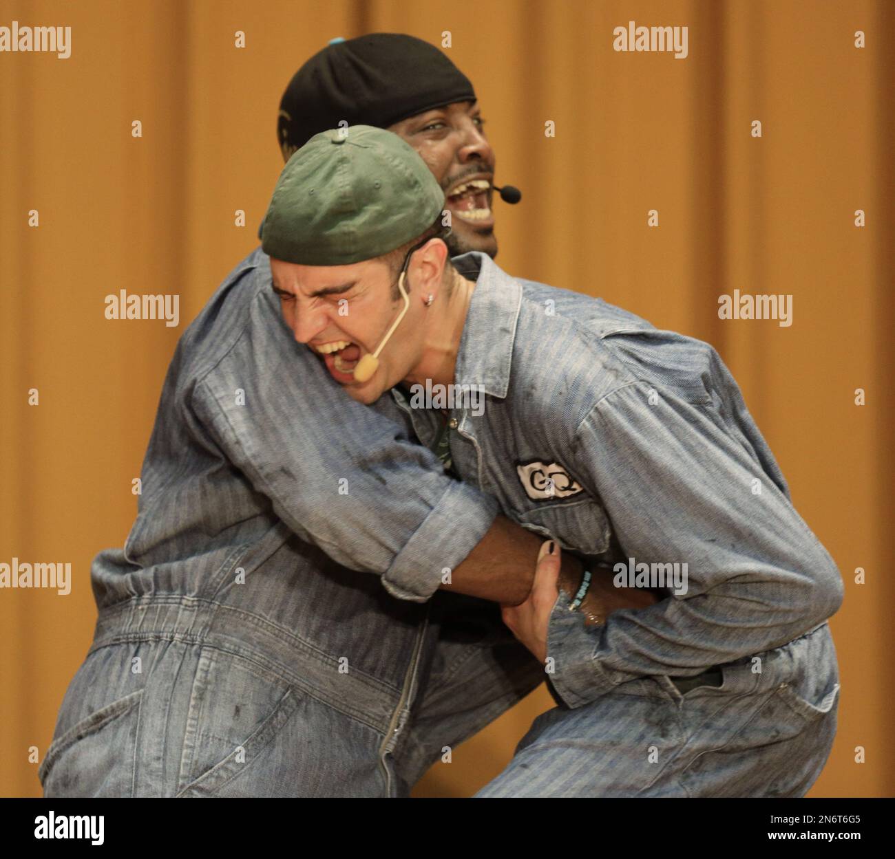 In this Aug. 27, 2013, photo, rappers GQ, front, and Postell Pringle ...