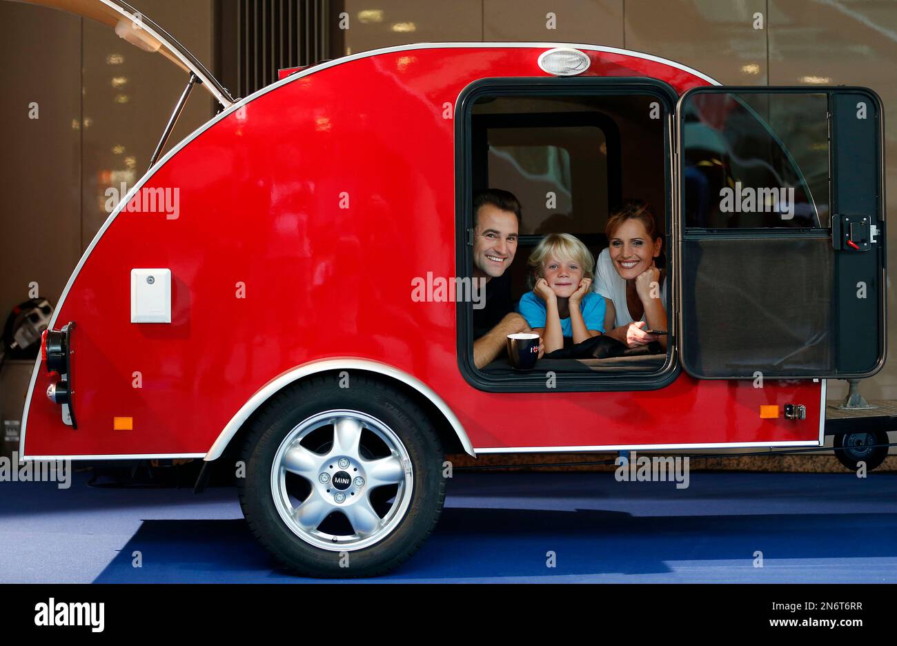 The Mini Cowley caravan is pictured at the international Caravan Salon ...