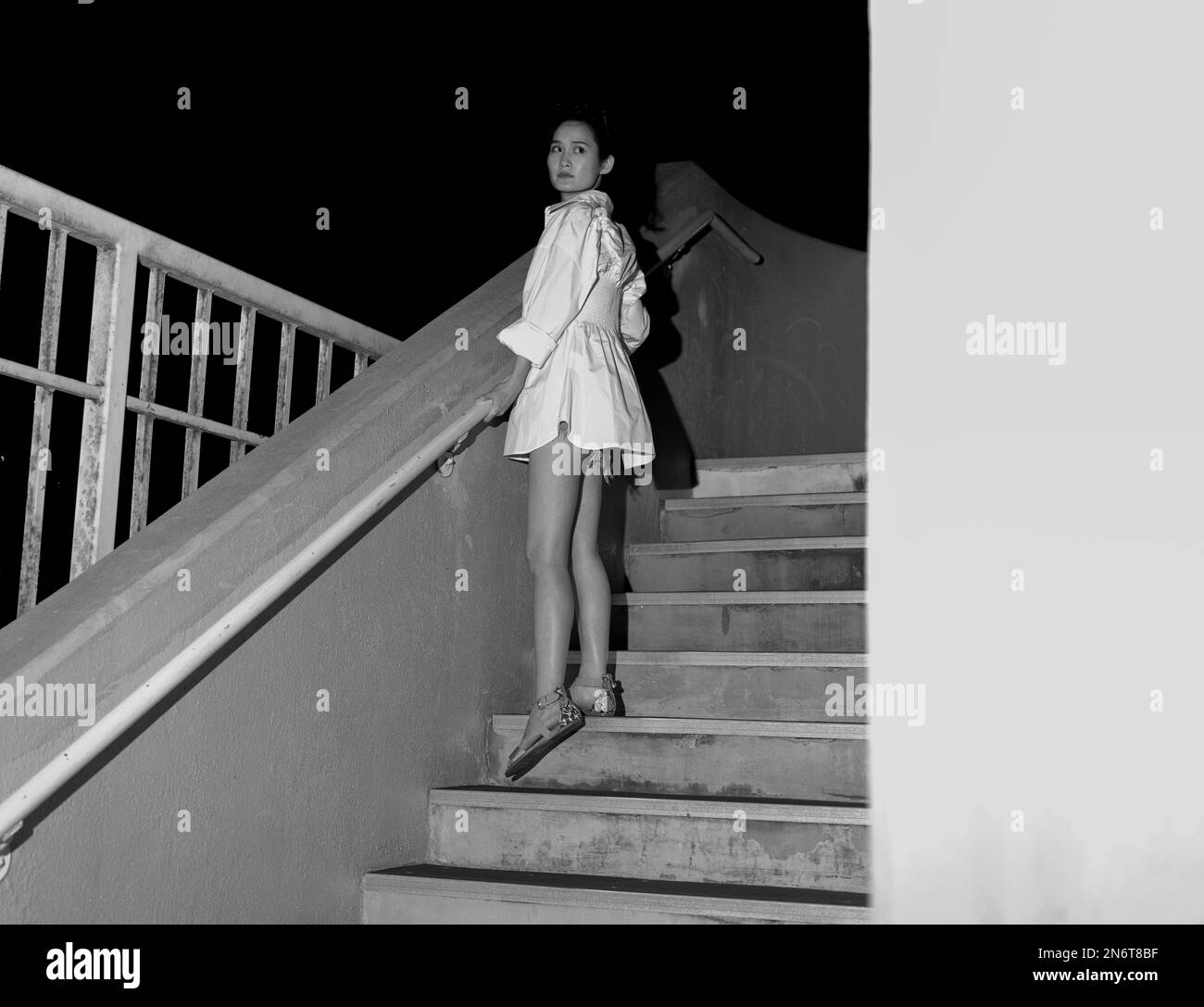 Portrait on stairs Stock Photo - Alamy