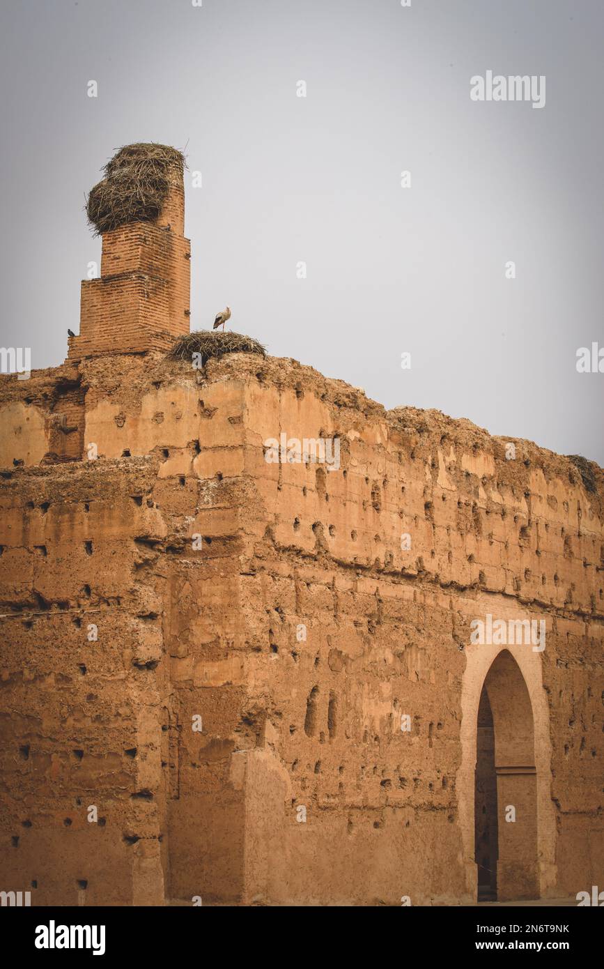 The rocky made architecture of Marrakech, Morocco is a testament to the ...