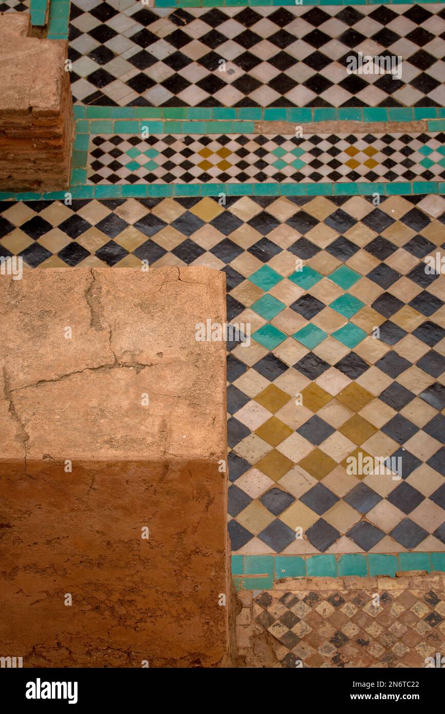 Stunning mosaic tiles from Marrakech, Morocco create a kaleidoscope of ...
