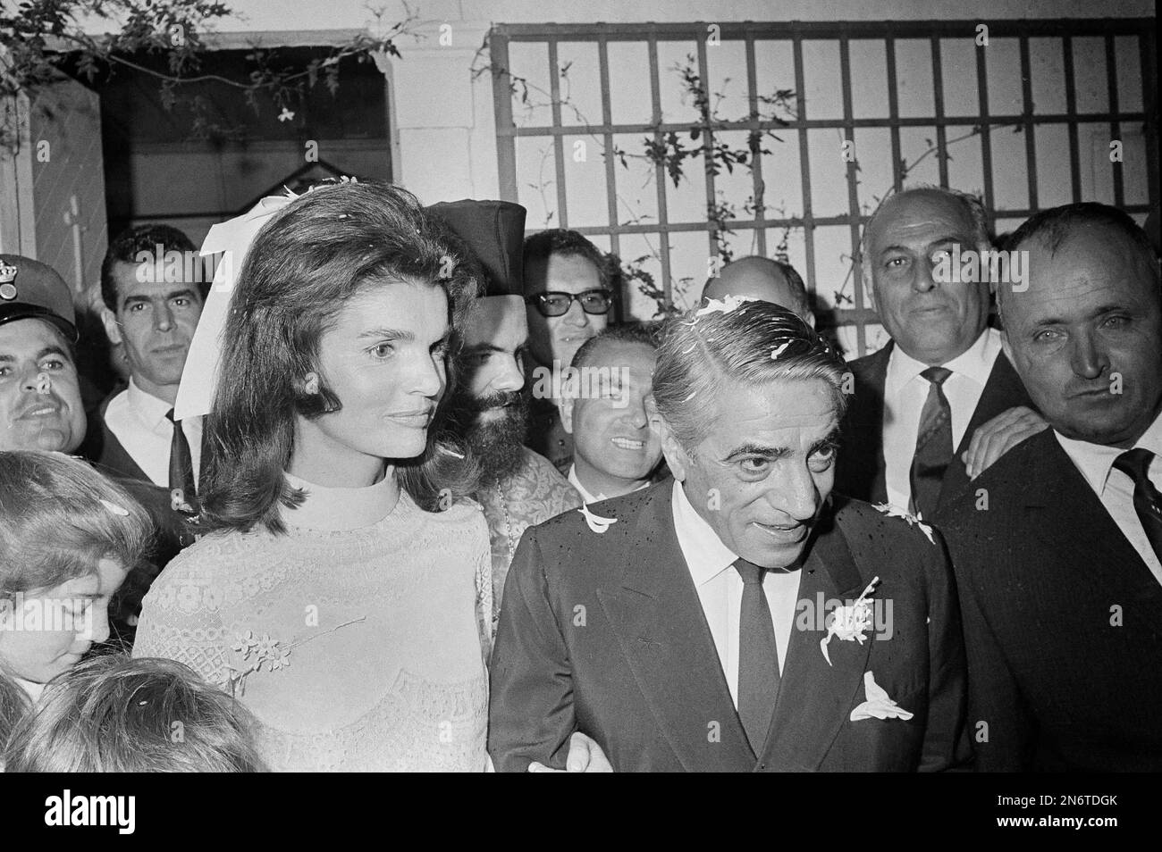Jacqueline Kennedy And Aristotle Onassis Are Shown Following Their 3730