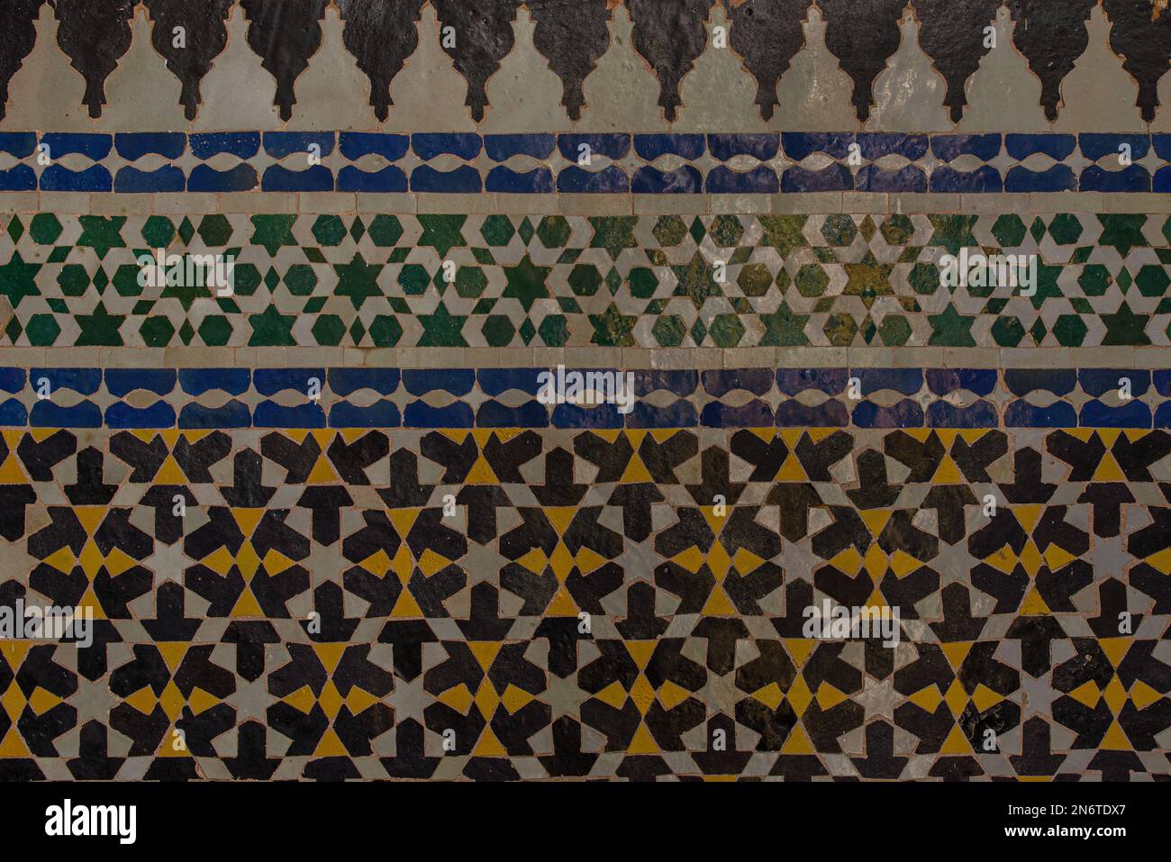 Stunning mosaic tiles from Marrakech, Morocco create a kaleidoscope of ...