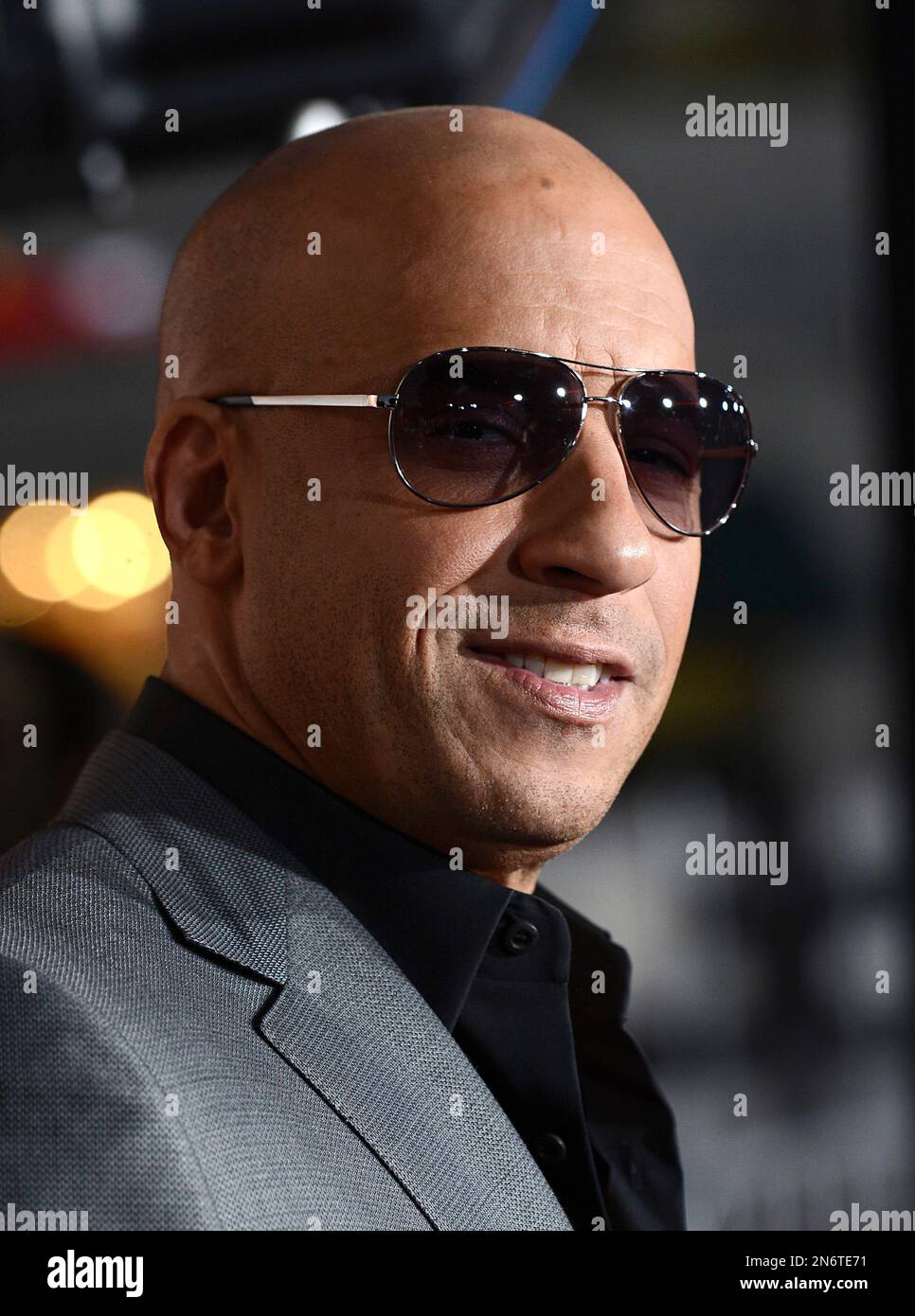 Actor Vin Diesel arrives on the red carpet at the world premiere of the ...