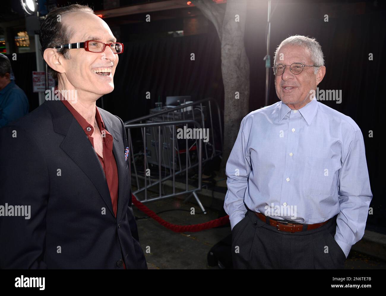 From left to right, director David Twohy and executive Ron Meyer arrive ...