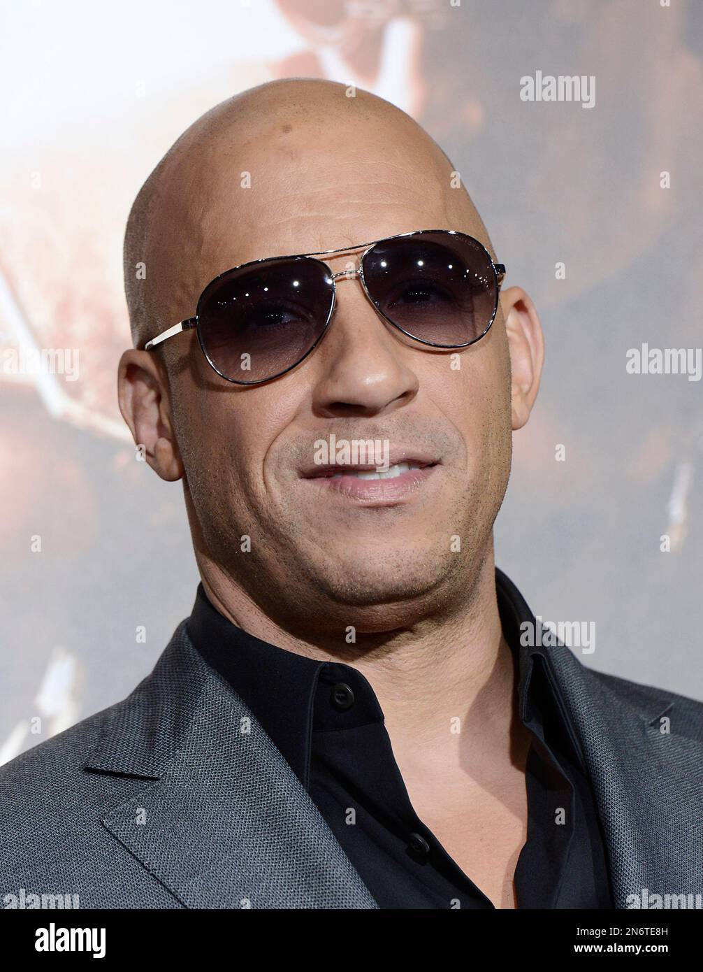 Actor Vin Diesel arrives on the red carpet at the world premiere of the ...