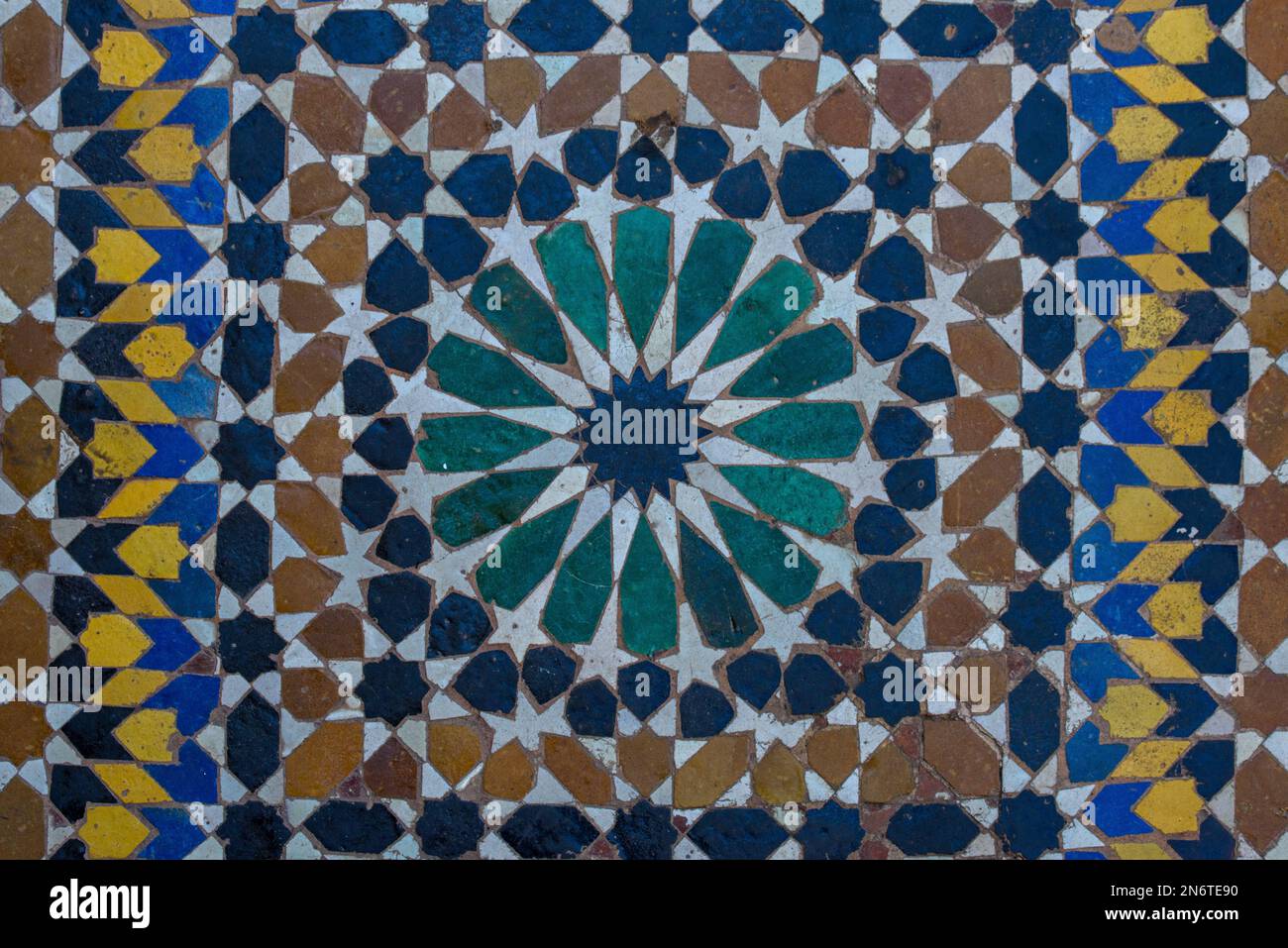 Stunning mosaic tiles from Marrakech, Morocco create a kaleidoscope of ...