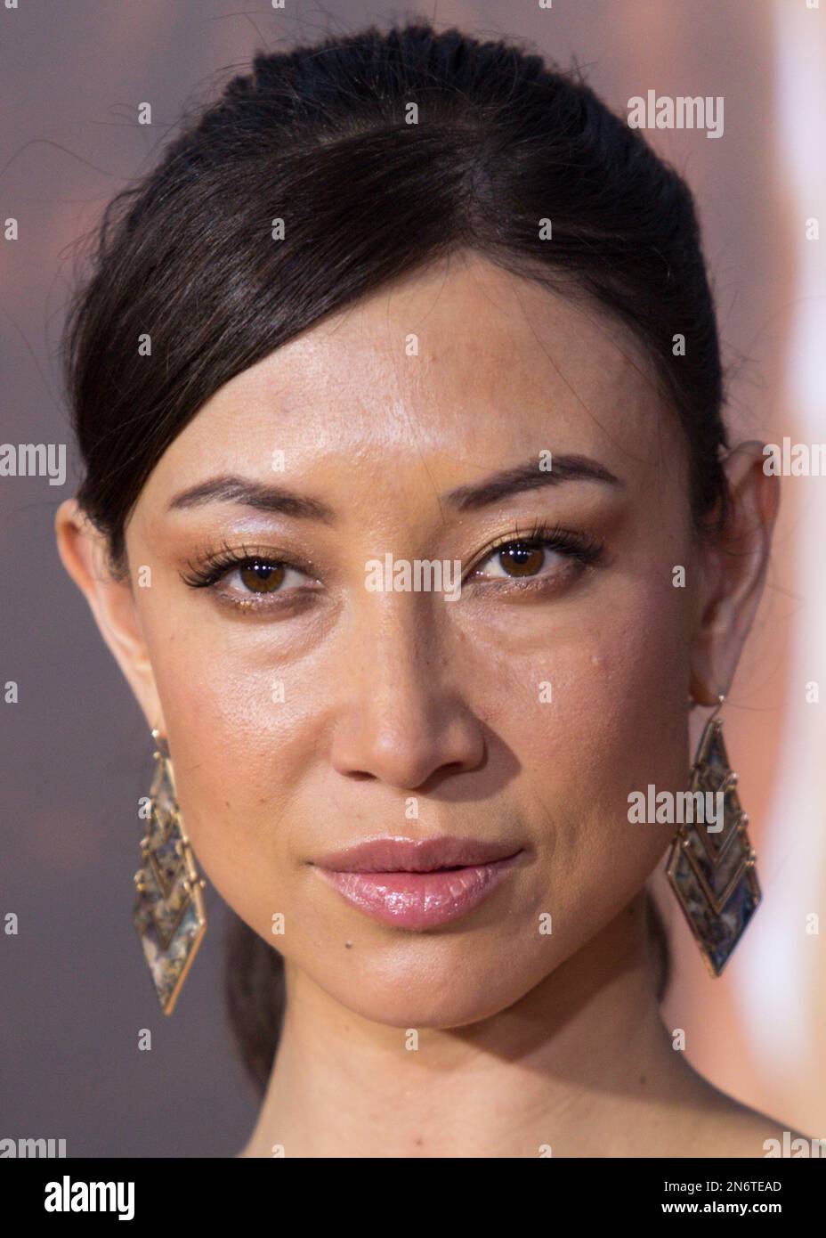 Actress Mei Melancon arrives at the world premiere of "Riddick" at the ...