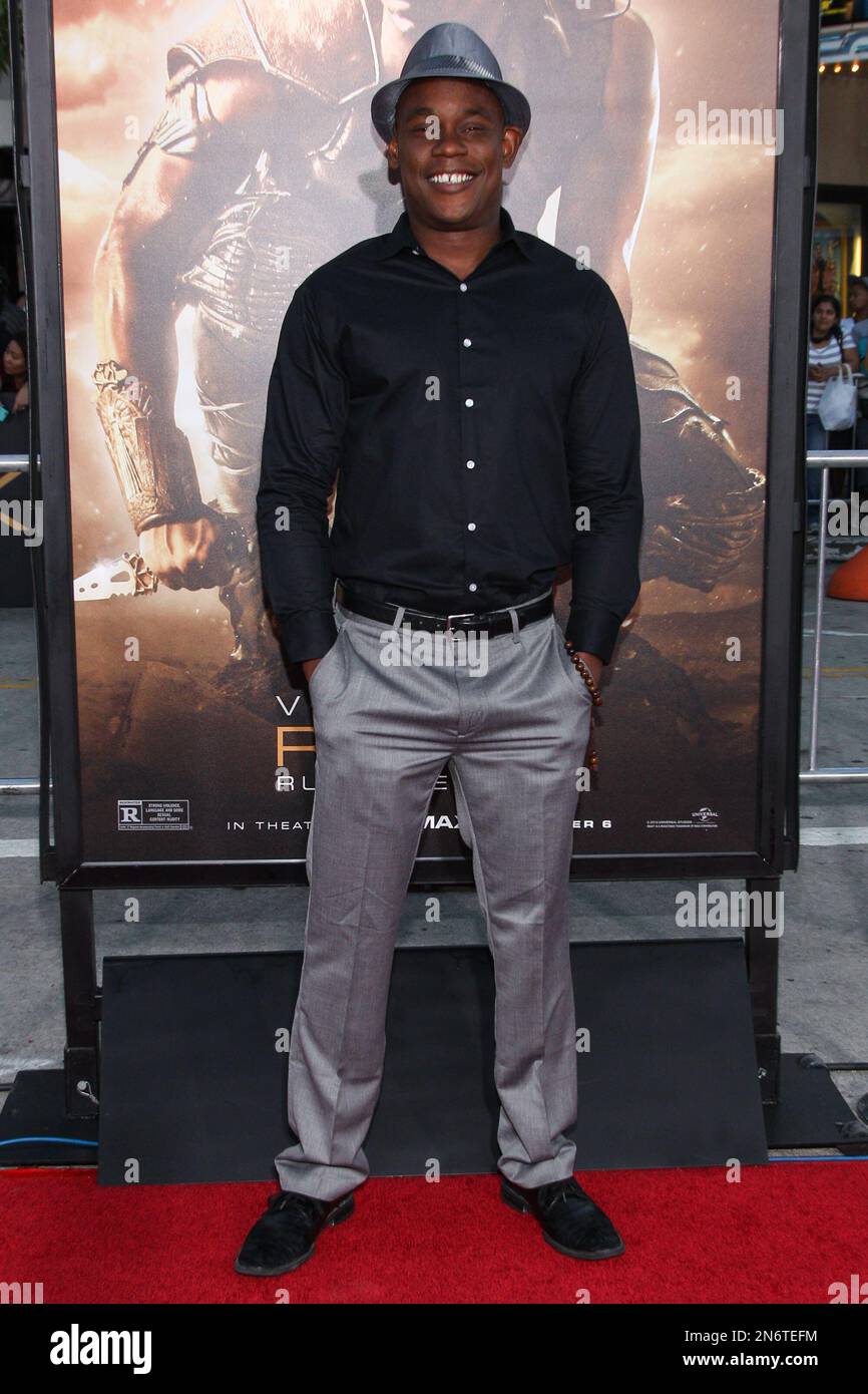 Actor Bokeem Woodbine arrives at the world premiere of "Riddick" at the ...