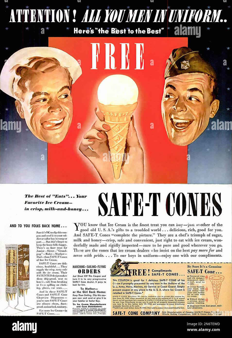 Ice cream vintage poster hi-res stock photography and images - Alamy