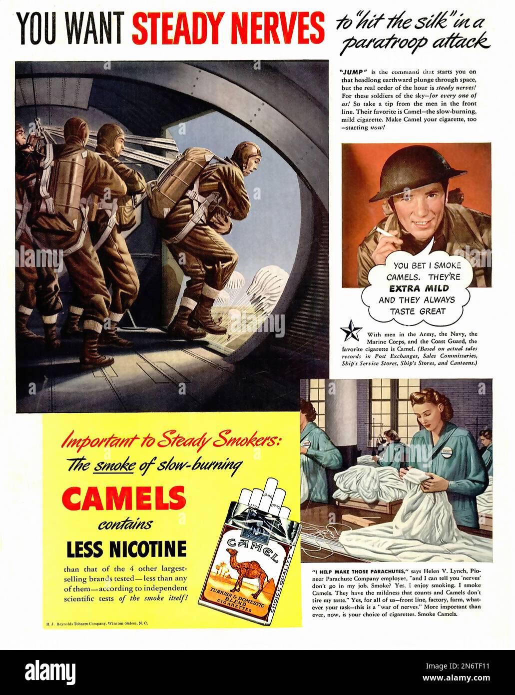 1942 - Camel - American (U.S.) advertising during World War II Stock ...