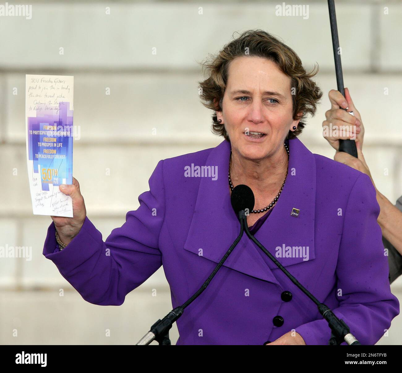 Mary Kay Henry, president of the Service Employees International Union ...